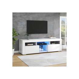 REDOM TV-Schrank Lowboard hochglanz (Breit: 140 cm) TV-Panel