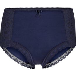w&auml;schepur Damen Taillenslip mit Spitzen-Details marine, Gr&ouml;&szlig;e 36/38