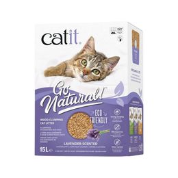 CATIT Katzenstreu Go Natural! Holzeinstreu Lavendel 15 l
