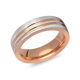 UNIQUE Silberring UNIQUE Bicolor Ring aus 925er Sterlingsilber vergoldet R8546