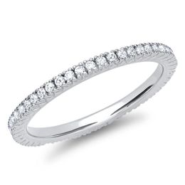 UNIQUE Verlobungsring Moderner Verlobungsring aus Silber mit Steinbesatz VR0043