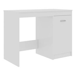 DOTMALL Schreibtischstuhl Schreibtisch Hochglanz-Weiß 100x50x76 cm Holzwerkstoff