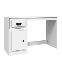 DOTMALL Schreibtischstuhl Schreibtisch mit Schublade Weiß 115x50x75 cm Holzwerkstoff