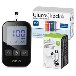 adia mg/dl Starterkit mit 60 Teststreifen + 110 Lanzetten 1 St