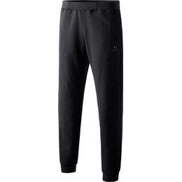Erima Jogginghose sweatpants with rib cuffs BLACK
