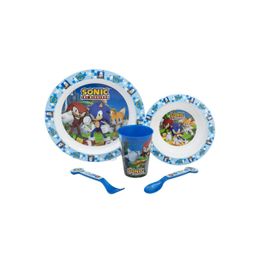 Sonic The Hedgehog Kindergeschirr-Set Sonic und Freunde Kinder Geschirr-Set 5 teilig (5-tlg)