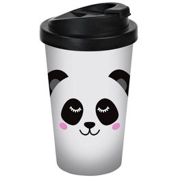 Geda Labels GmbH Coffee-to-go-Becher Panda Gesicht