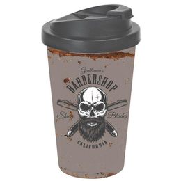 Geda Labels GmbH Coffee-to-go-Becher Barber Skull