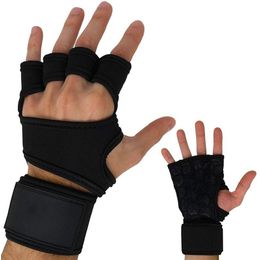Opspring Trainingshandschuhe Fingerlose Fitnesshandschuhe mit Handgelenkstütze