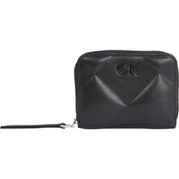 Calvin Klein Brieftasche, Reißverschluss, Emblem, für Damen, schwarz