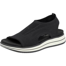 Remonte® Sandalen, Soft-Wechselfußbett, Zuglasche, für Damen, schwarz, 38