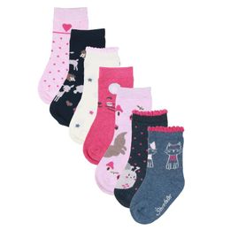 Sterntaler - Socken KITTY 7er-Pack in rosa meliert, Gr.19-22
