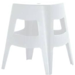 Barhocker Paperflow BELLINI, Sitzhöhe 46 mm, 4-Fußgestell, Polypropylen, weiß, 2 Stück