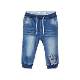 name it Stoffhose name it Baby Jungen Jeanshose mit "Tiger" Patch