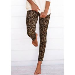 Buffalo Leggings mit Leoprint, braun|schwarz