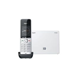 Gigaset COMFORT 500A mit IP BASE Schnurloses DECT-Telefon (Mobilteile: 1), schwarz|silberfarben|weiß