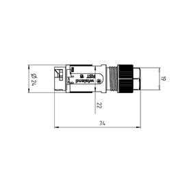 IGcons Gartenstecker Wieland Stecker 5 polig Male RST mini RST16I5 Verschaltung IP69 7