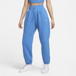 Nike Sportswear Phoenix Fleece Oversize-Trainingshose mit hohem Taillenbund für Damen - Blau