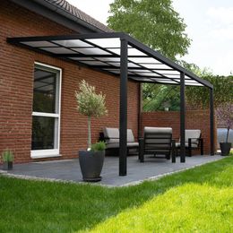 Home Deluxe Terrassenüberdachung SOLIS DELUXE - 390 x 295 x 233 / 272 cm Grau