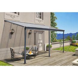 Home Deluxe Terrassenüberdachung SOLIS 312 x 303 x 226 / 278 cm grau