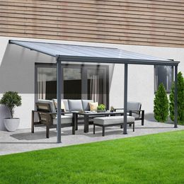 Home Deluxe Terrassenüberdachung SOLIS 557 x 303 x 226 / 278 cm - grau