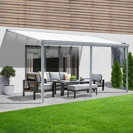 Home Deluxe Terrassenüberdachung SOLIS 557 x 303 x 226/ 278 cm weiß