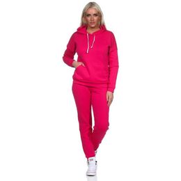 EloModa Freizeitanzug Damen Jogginganzug Freizeitanzug mit Kapuzenpullover; S M L XL 2XL (2-tlg)