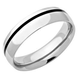 UNIQUE Fingerring Exklusiver UNIQUE Edelstahlring glänzend rund 6mm