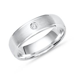 UNIQUE Silberring UNIQUE Silberring 925 Sterling Silber Zirkonia matt 5mm breit R8505cz