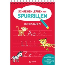 Loewe Verlag Schreiben lernen mit Spurrillen - Buchstaben, Kartoniert (TB)