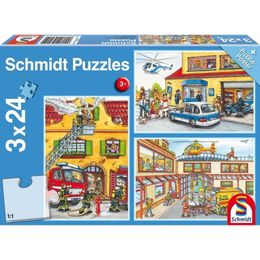 Schmidt Spiele Feuerwehr und Polizei (Kinderpuzzle)