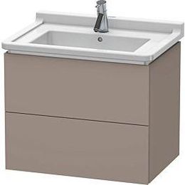 Duravit L-Cube Waschtisch-Unterschrank LC626404343 67 x 46,9 cm, basalt matt, 2 Schubkästen, wandhängend