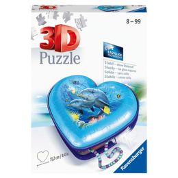 RAVENSBURGER VERLAG Ravensburger 3D Puzzle 11172 - Herzschatulle Unterwasserwelt - 54 Teile - Aufbewahrungsbox für Erwachsene und Kinder ab 8 Jahren