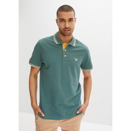 bonprix Piqu&eacute;-Poloshirt aus reiner Baumwolle (2er Pack), blau, 100% Baumwolle