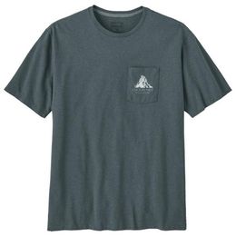 Patagonia - Chouinard Crest Pocket Responsibili-Tee - T-Shirt Gr XS grau/blau