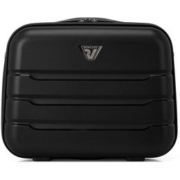 Roncato Beautycase B-FLYING, schwarz, Reisetasche Kabinengepäck Trolley-Aufstecksystem Kosmetiktasche, schwarz