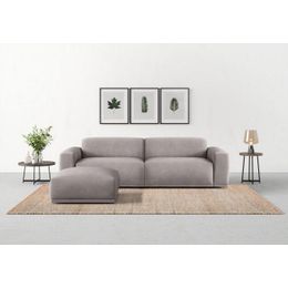 Trendmanufaktur Big-Sofa Braga, in moderner Optik, mit hochwertigem Kaltschaum, beige