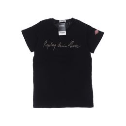 Replay Mädchen T-Shirt, schwarz