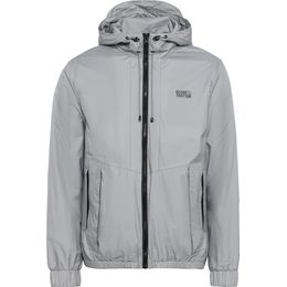 Globetrotter Übergangsjacke, Kapuze, für Herren, grau, XXXL