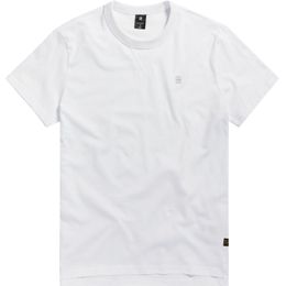 G-Star Raw T-Shirt, Seitenschlitze, für Herren, weiß, S