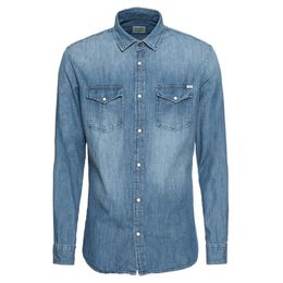 Jack & Jones Jack & Jones Button Up Shirt 'Sheridan' male Blue size XXXL
