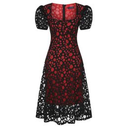 HotSquash Kleid Damen Gr&ouml;&szlig;e 46 rot / schwarz Winterkleid