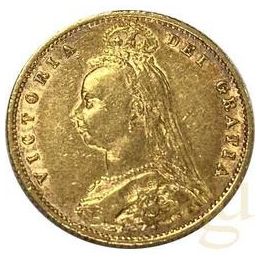 1/2 Pfund Goldmünze Sovereign Victoria Krone