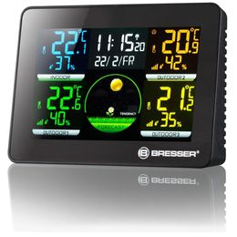 BRESSER® Thermo Hygro Quadro NLX - Thermo-/Hygrometer mit 3 Außensensoren