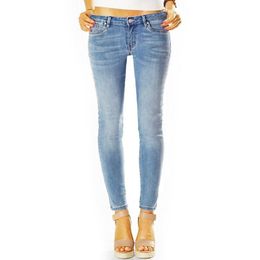 be styled Slim-fit-Jeans medium waist slim Jeans hellblaue Jeans stretch Hosen