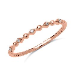 Brilladia Diamantring Damen Ring 750er Roségold 5 Diamanten