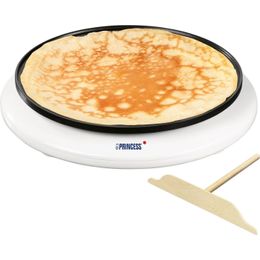 Princess Crêpesmaker Royal 492227, 1100 W, Ø 30 cm, doppelte Antihaftbeschichtung, weiß