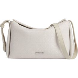 Calvin Klein Mini Bag GRACIE MINI BAG_JCQ MONO, Handtasche Damen Tasche Damen Schultertasche, beige|grau