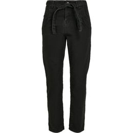 Urban Classics Bequeme Jeans Damen Ladies High Waist Knitted Denim Chino (1-tlg), schwarz