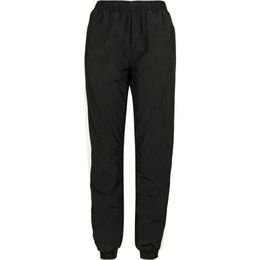 Urban Classics Stoffhose Damen Ladies Striped Crinkle Pants (1-tlg), schwarz